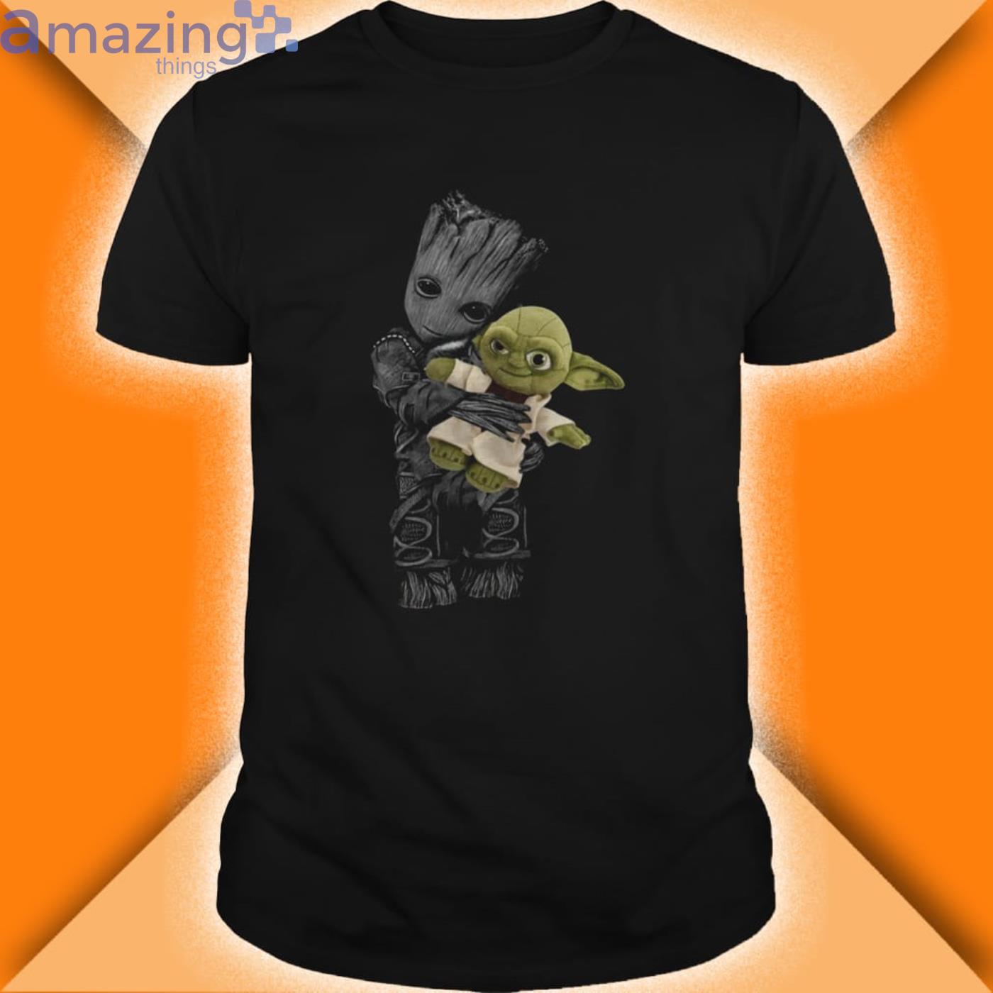Baby Groot Hugging Baby Yoda Shirt